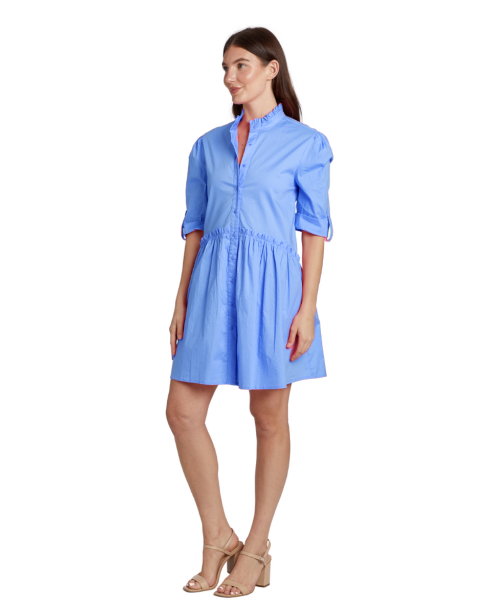 Cammie Ruffle Shirt Dress – Taylor Tillman NY